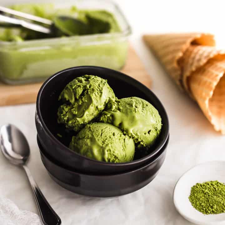 No-Churn Matcha Ice Cream | Sift & Simmer