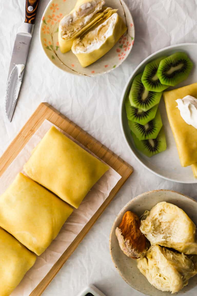 Durian Cream Pancakes | Sift & Simmer