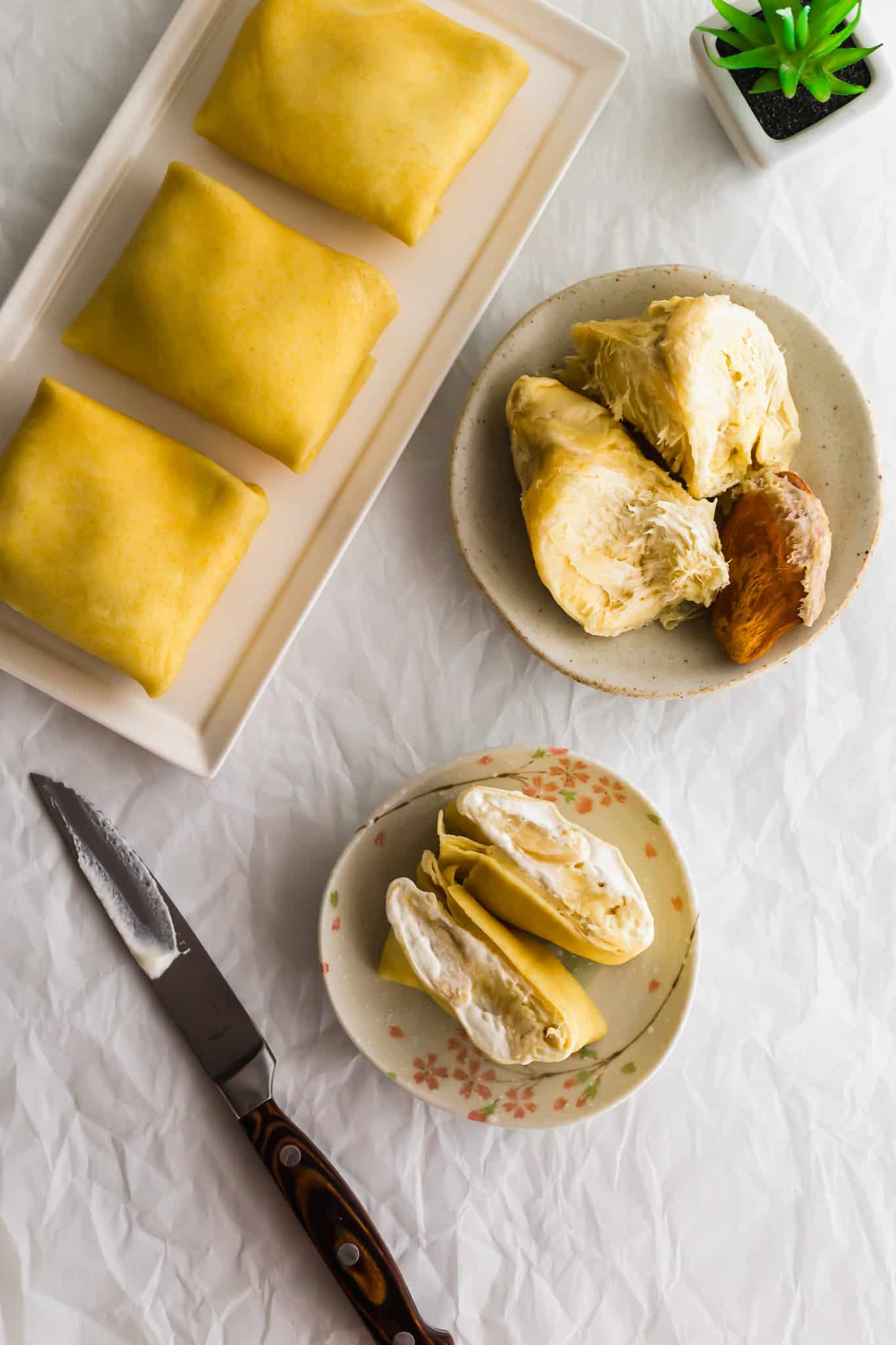 Durian Cream Pancakes | Sift & Simmer