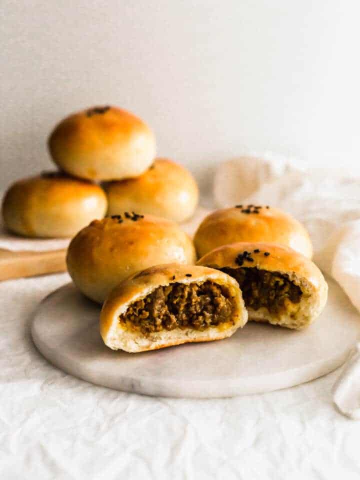 Baked Chinese Red Bean Buns | Sift & Simmer