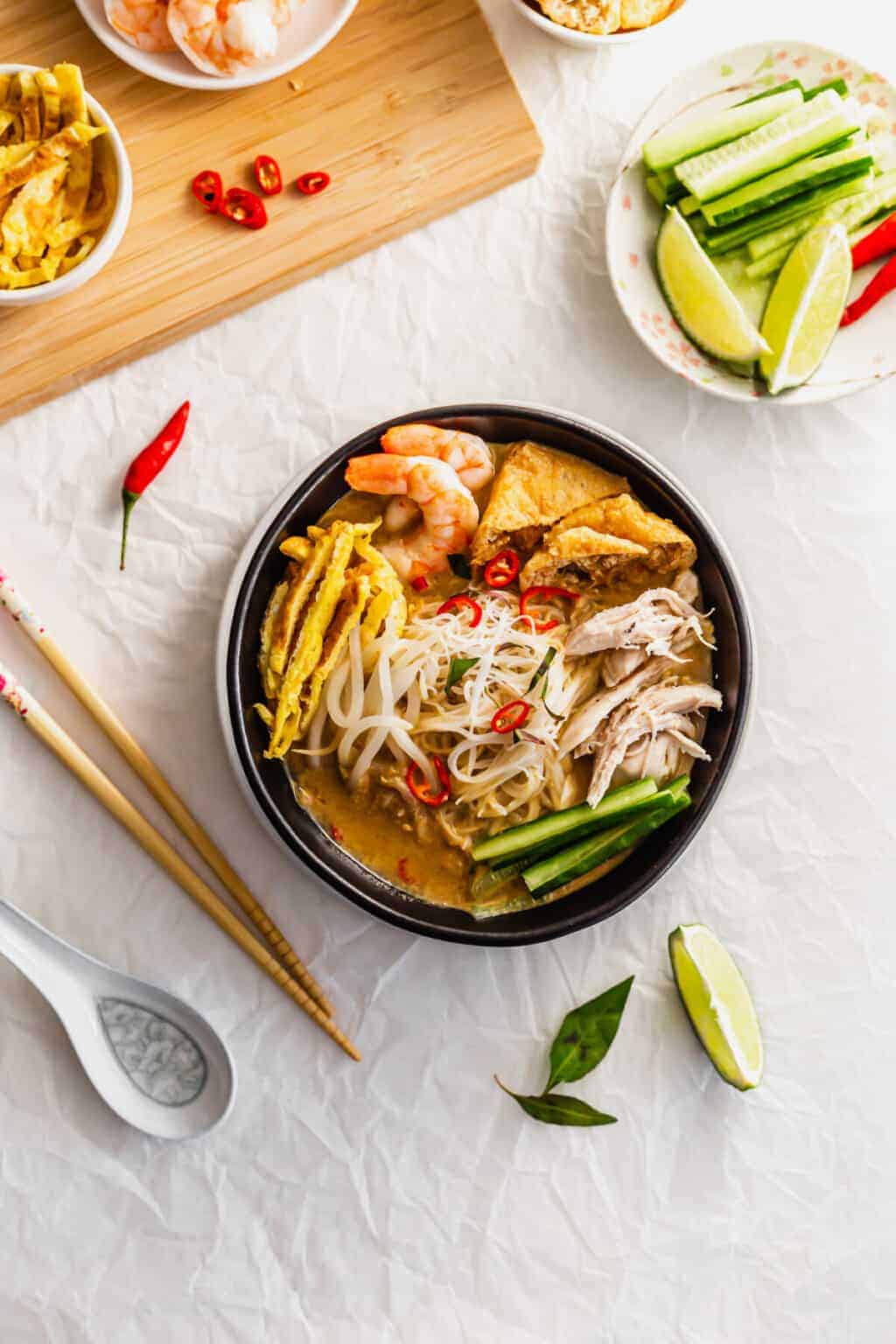 Mom's Sarawak-Style Laksa With Homemade Laksa Paste | Sift & Simmer
