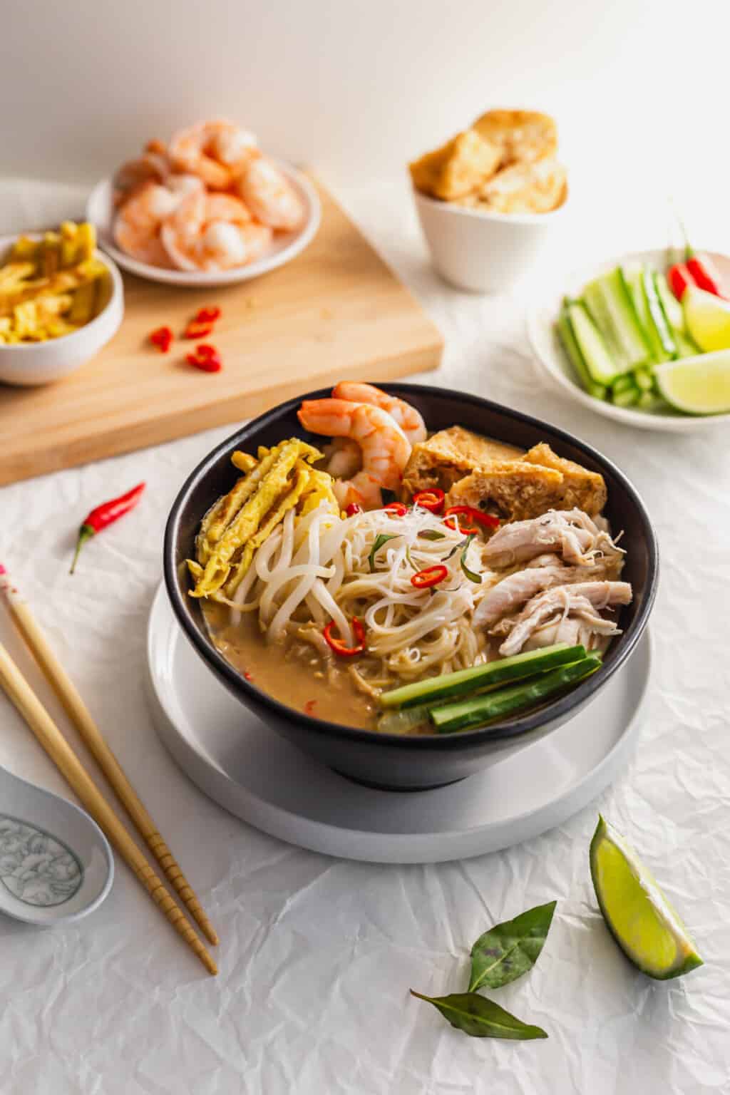 Mom's Sarawak-Style Laksa With Homemade Laksa Paste | Sift & Simmer