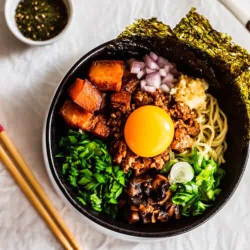 Pork Mazesoba Ramen Noodles | Sift & Simmer