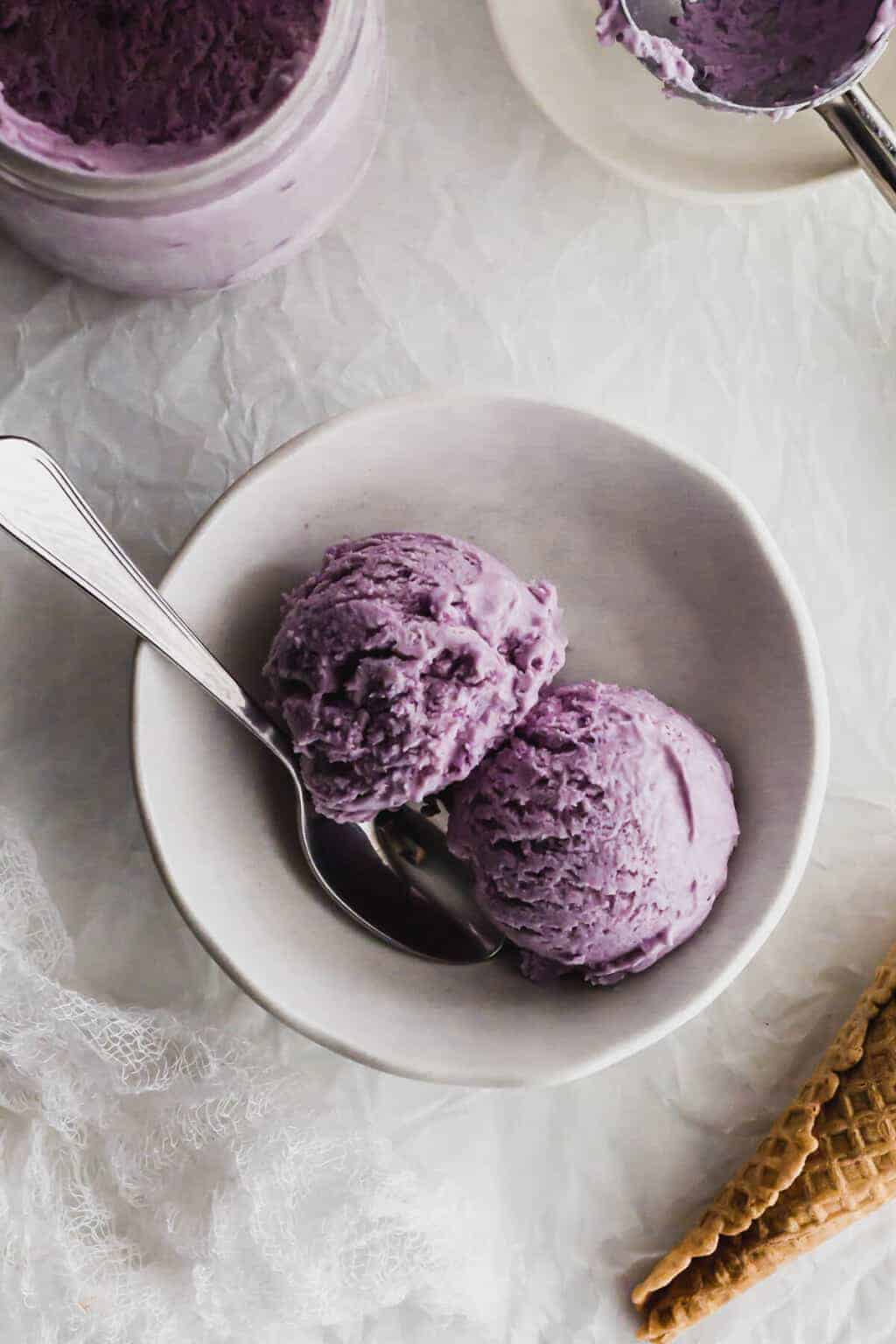 Ube Ice Cream (No Churn) | Sift & Simmer