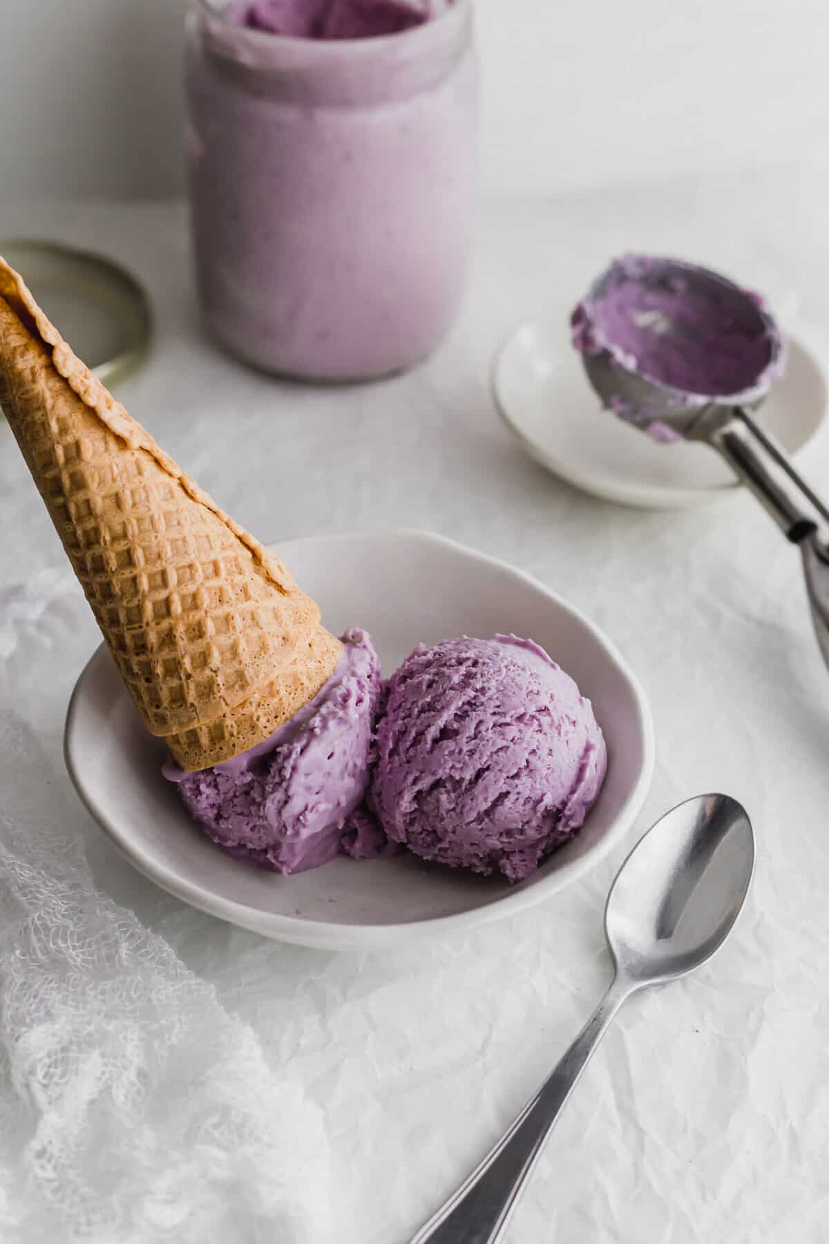 Ube Ice Cream (No Churn) | Sift & Simmer