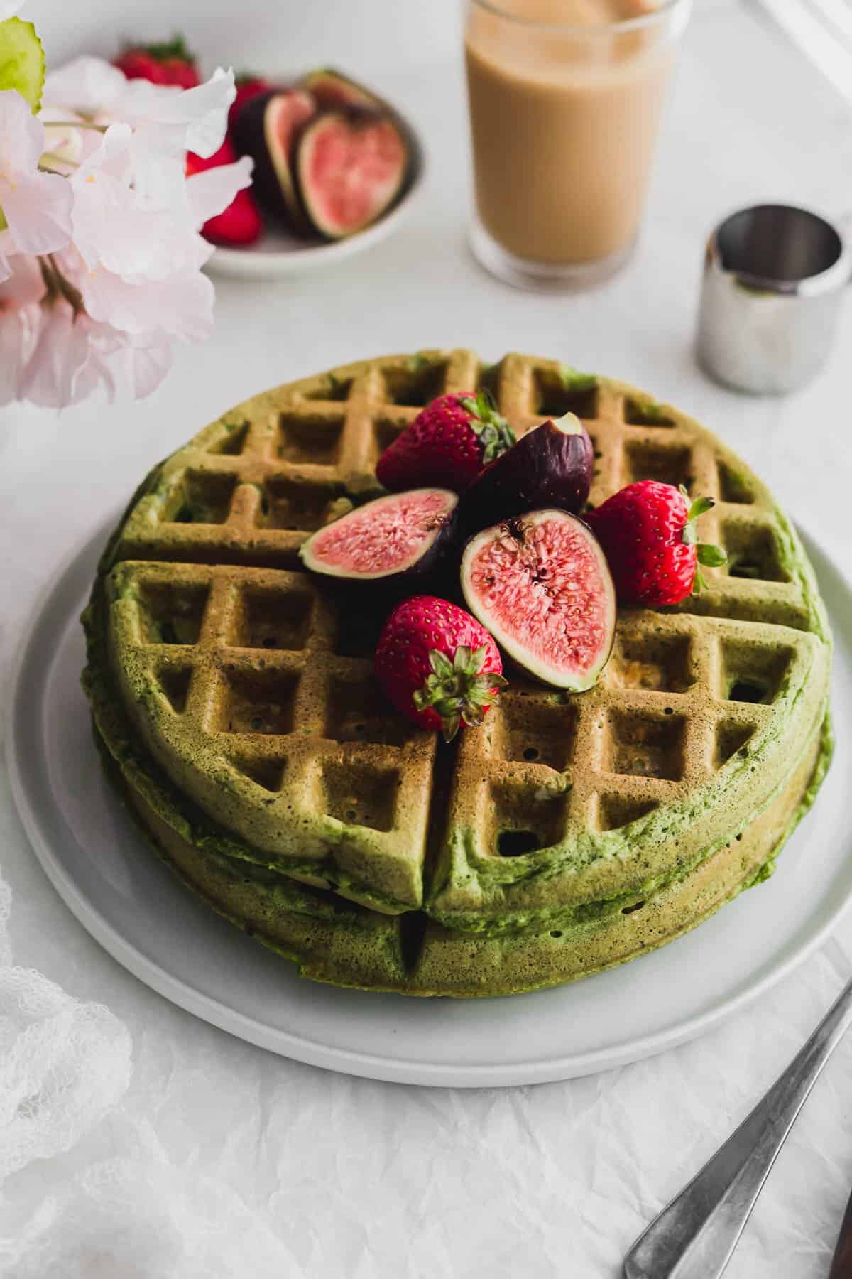 Matcha Waffles | Sift & Simmer