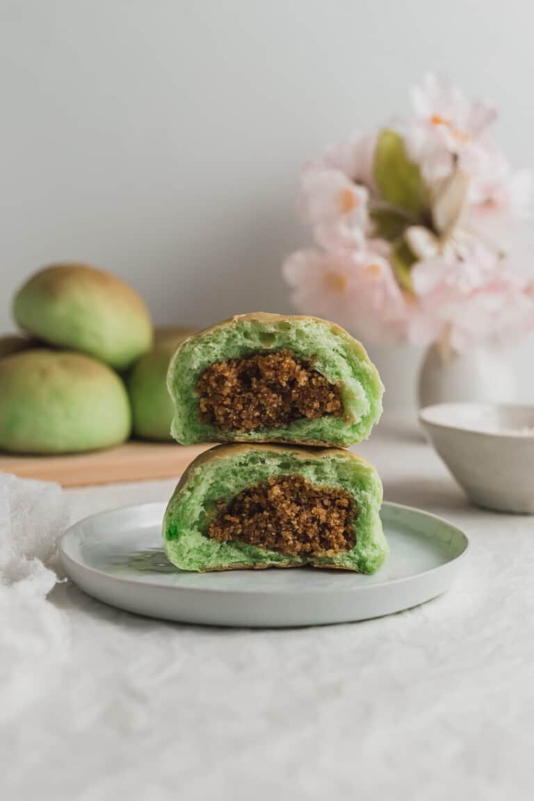 Pandan Gula Melaka Buns (Pandan Coconut Buns) | Sift & Simmer