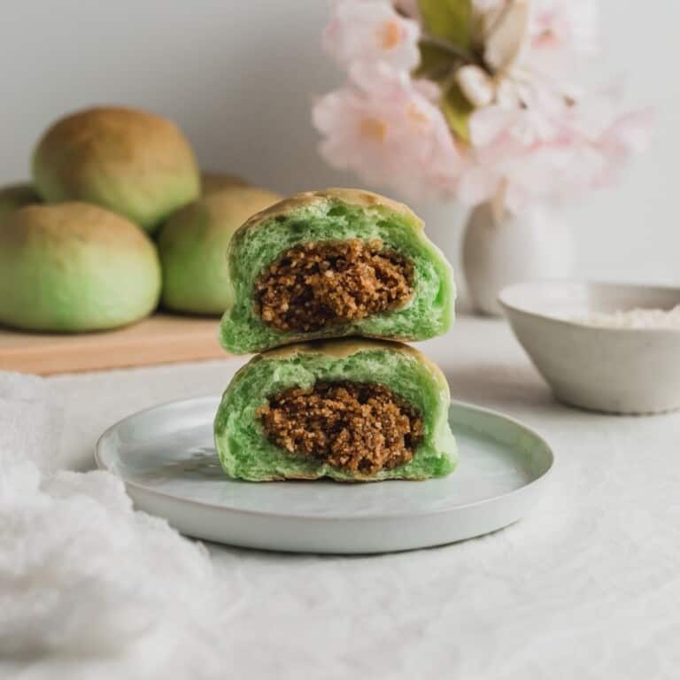 Pandan Gula Melaka Buns (Pandan Coconut Buns) | Sift & Simmer