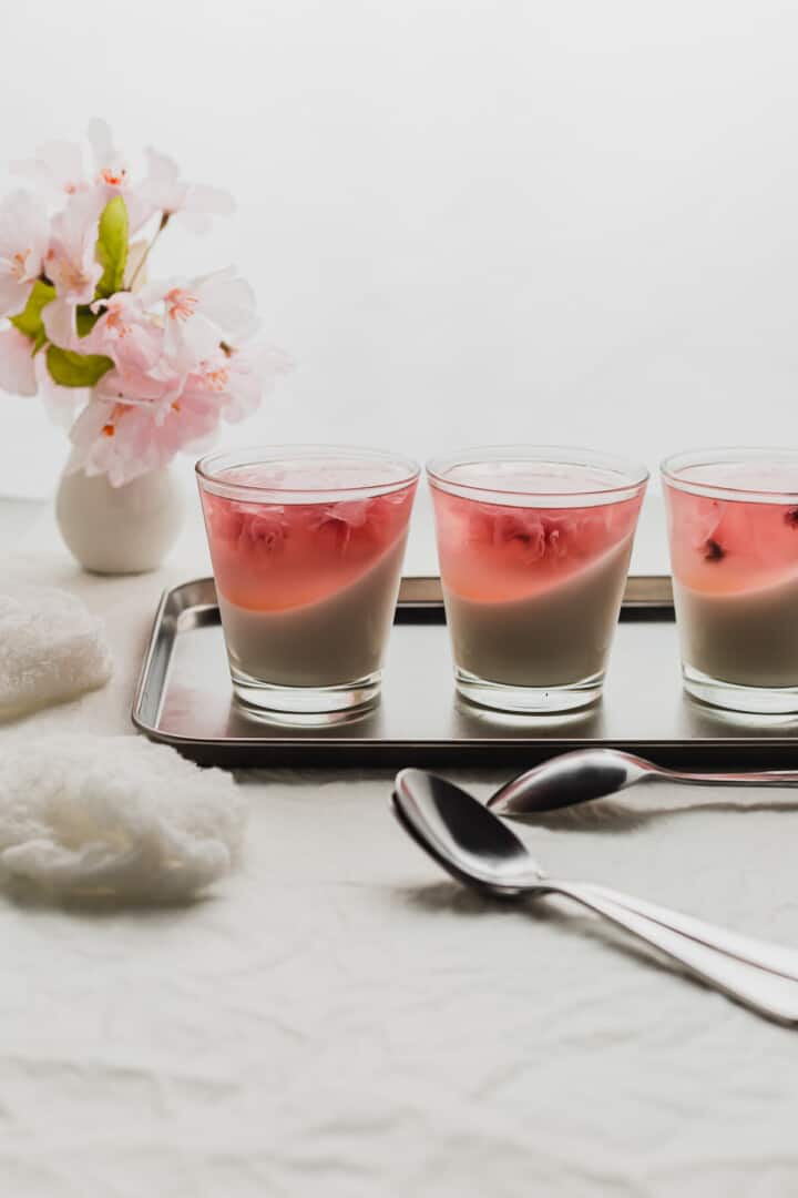 Sakura Cherry Blossom Panna Cotta Jelly | Sift & Simmer