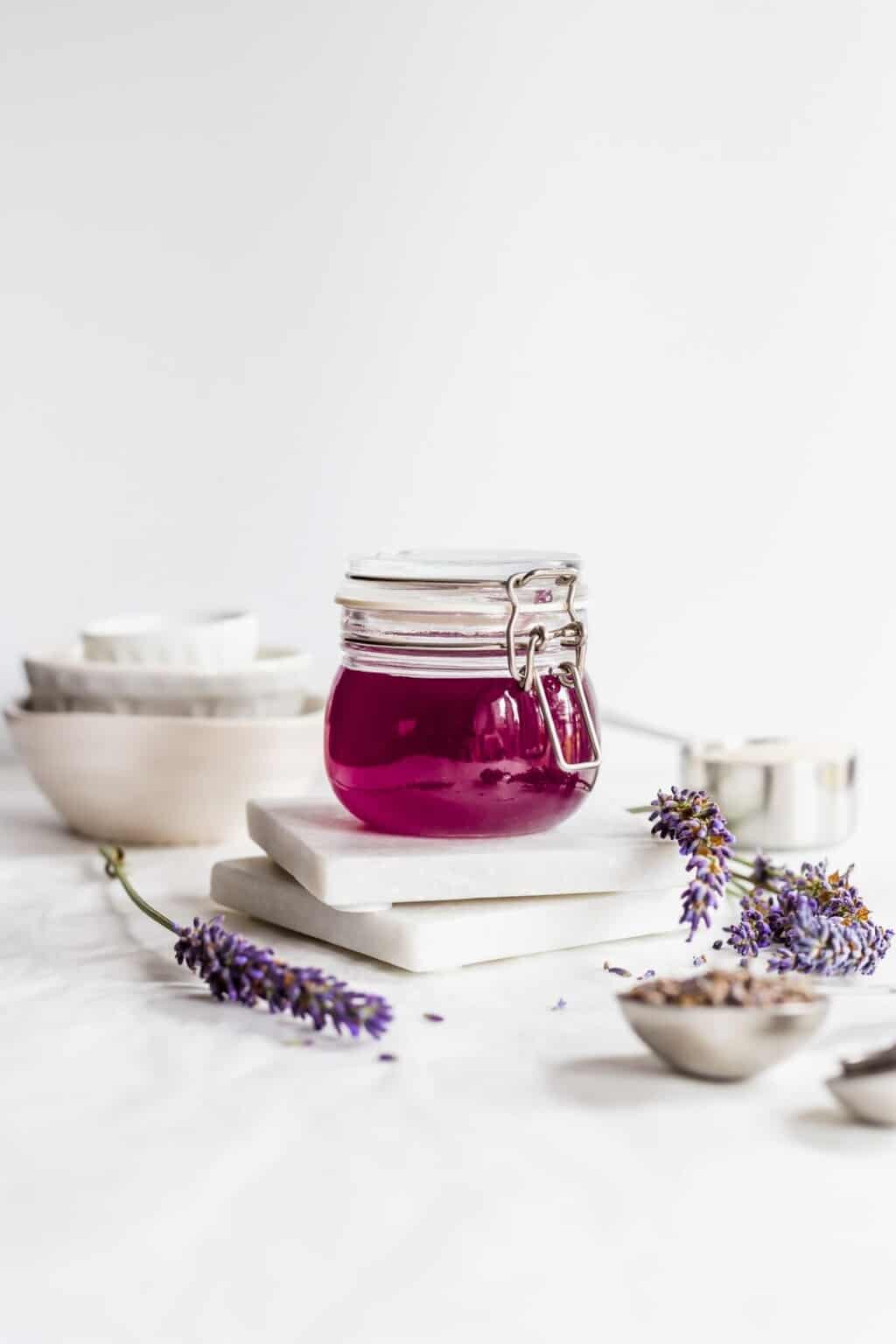 Purple Lavender Simple Syrup | Sift & Simmer