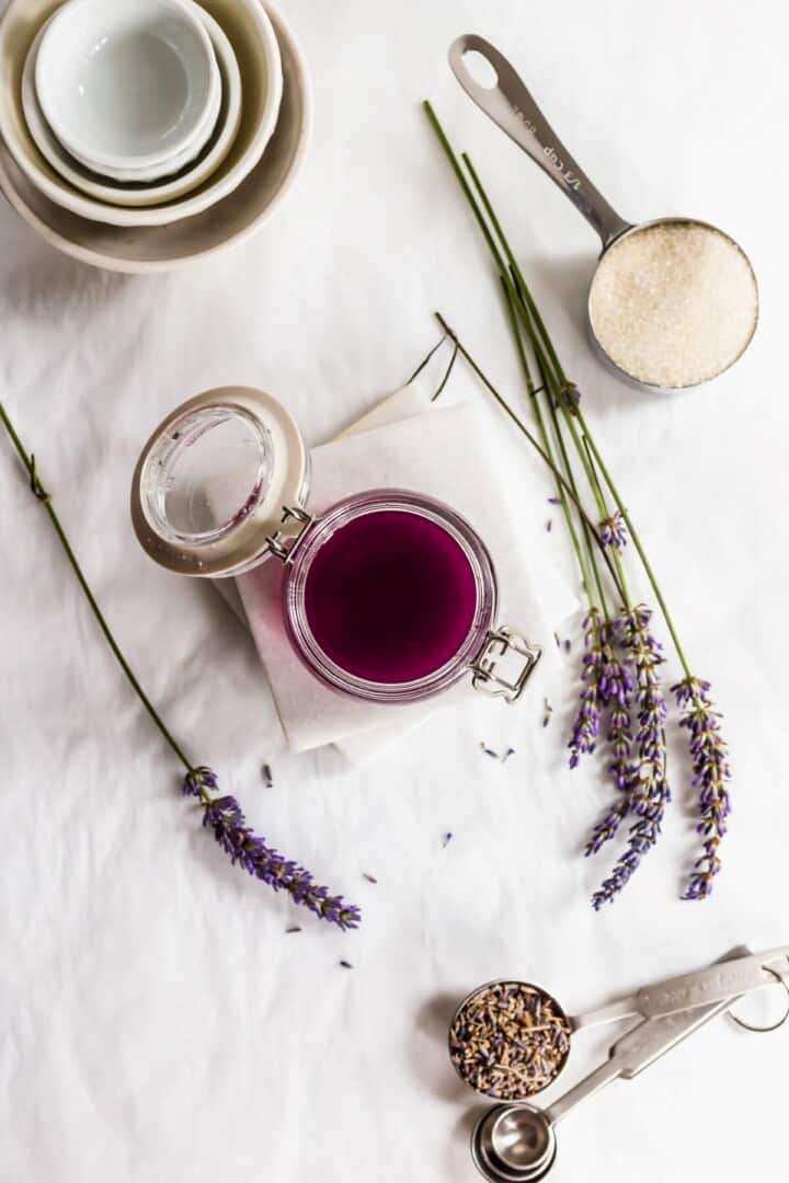 Purple Lavender Simple Syrup | Sift & Simmer