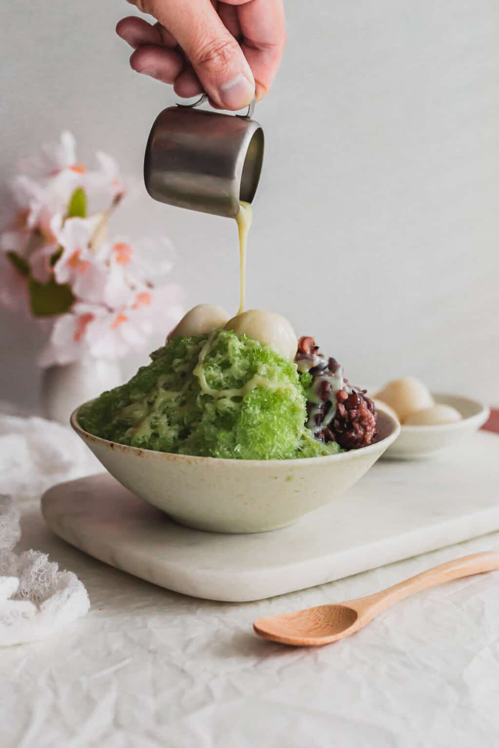 Matcha Bingsu (Green Tea Shaved Ice Dessert) | Sift & Simmer