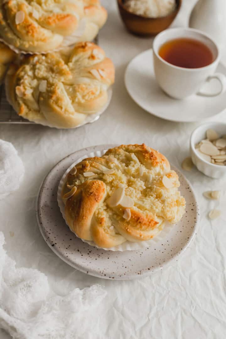 Sweet Coconut Almond Frangipane Buns | Sift & Simmer