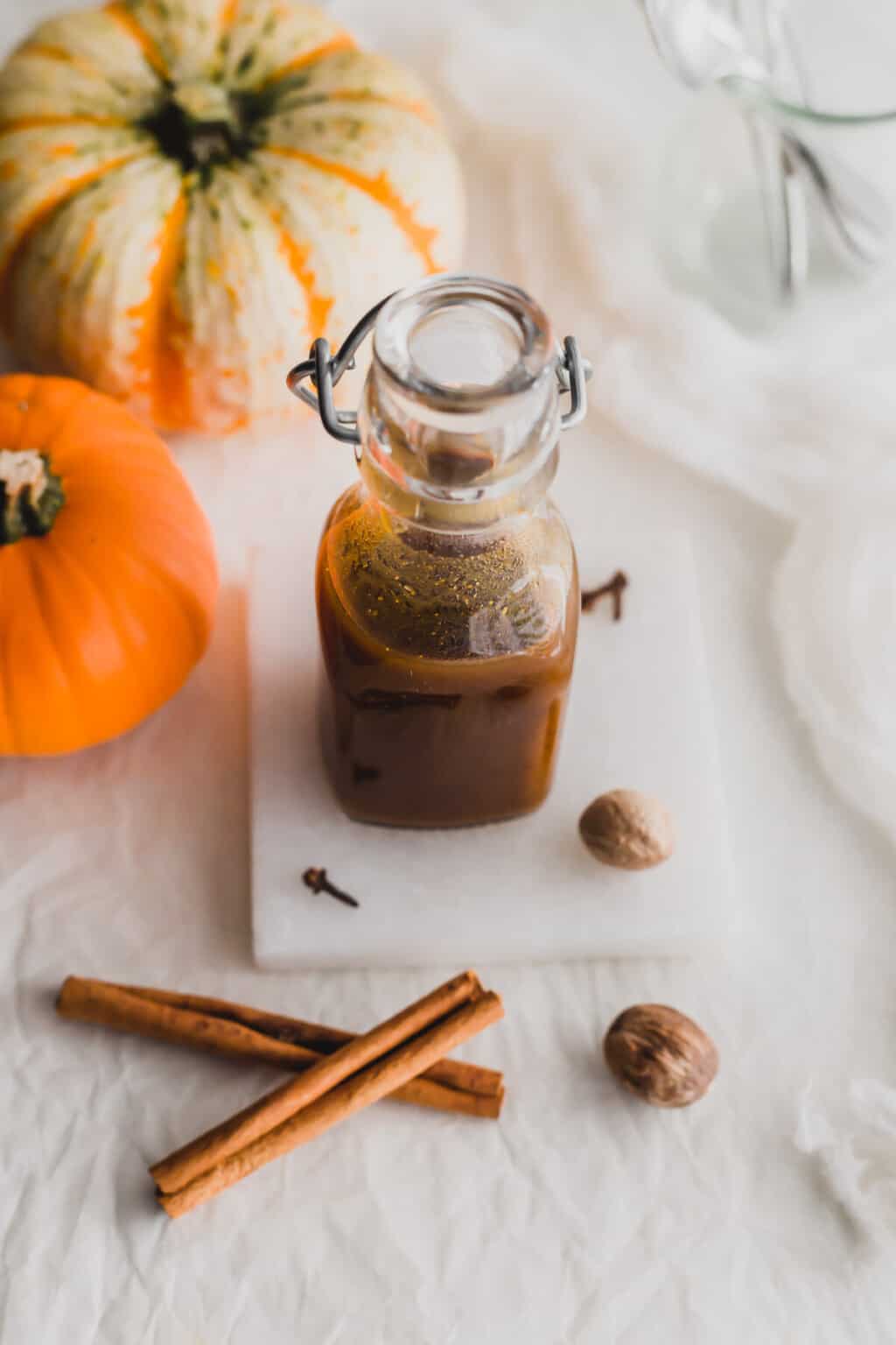 Pumpkin Spice Hojicha Syrup | Sift & Simmer