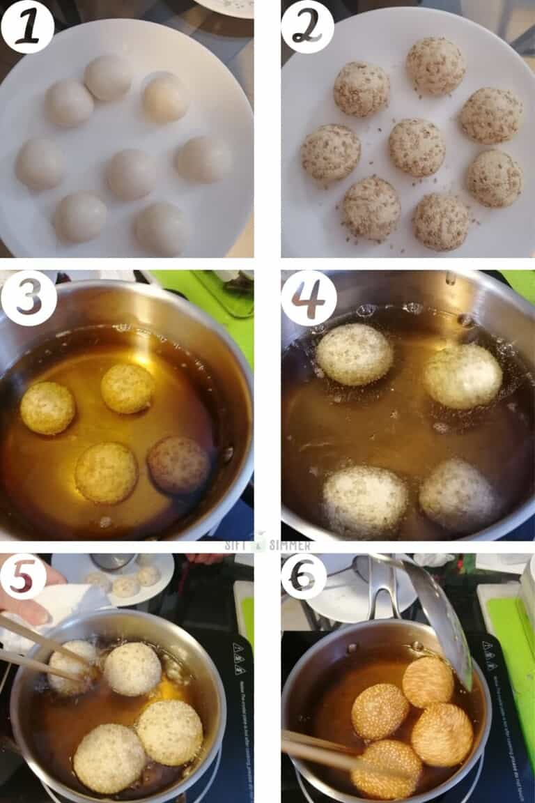 Chinese Fried Sesame Balls (Jian Dui) | Sift & Simmer