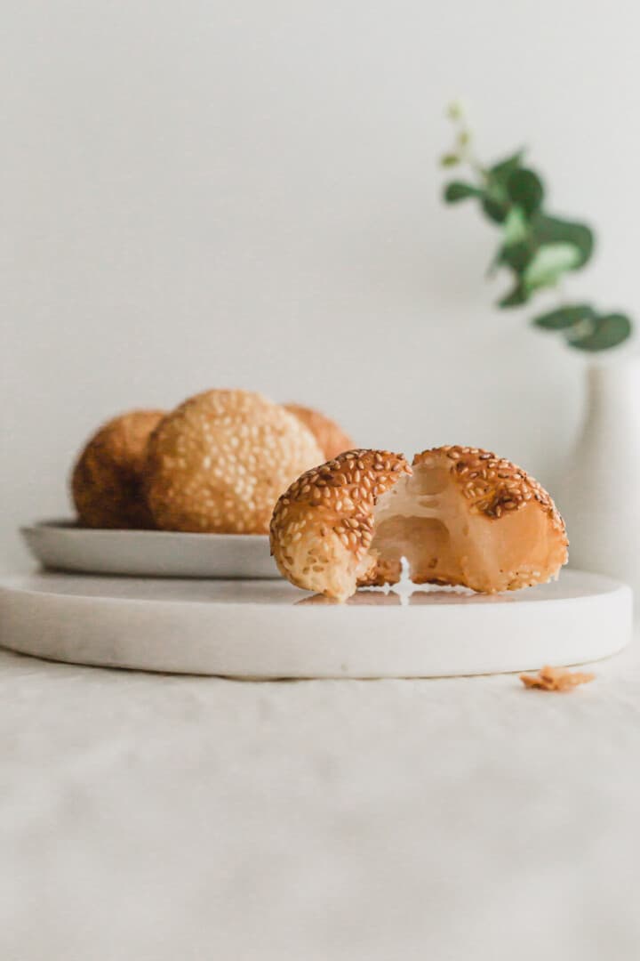 Chinese Fried Sesame Balls (Jian Dui) | Sift & Simmer