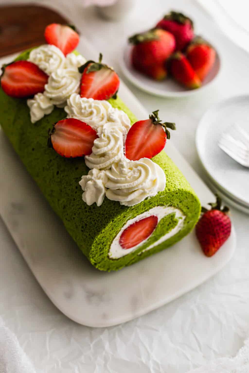 Matcha Swiss Roll Cake | Sift & Simmer