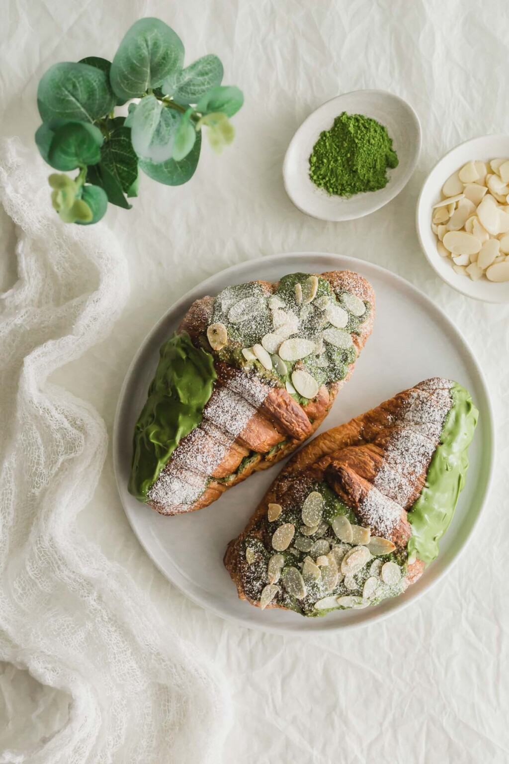Matcha Almond Croissants | Sift & Simmer