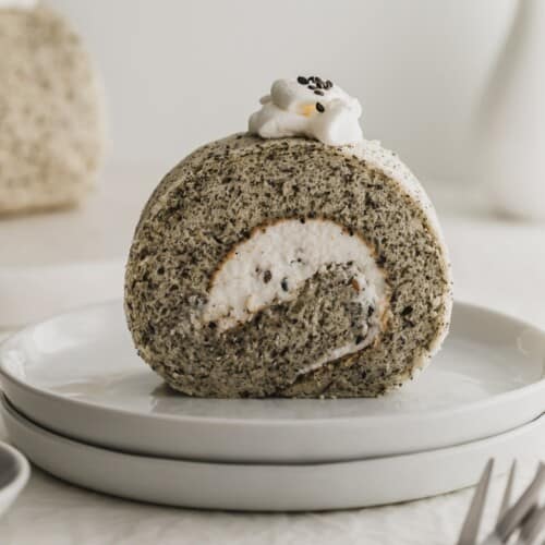 Black Sesame Roll Cake | Sift & Simmer