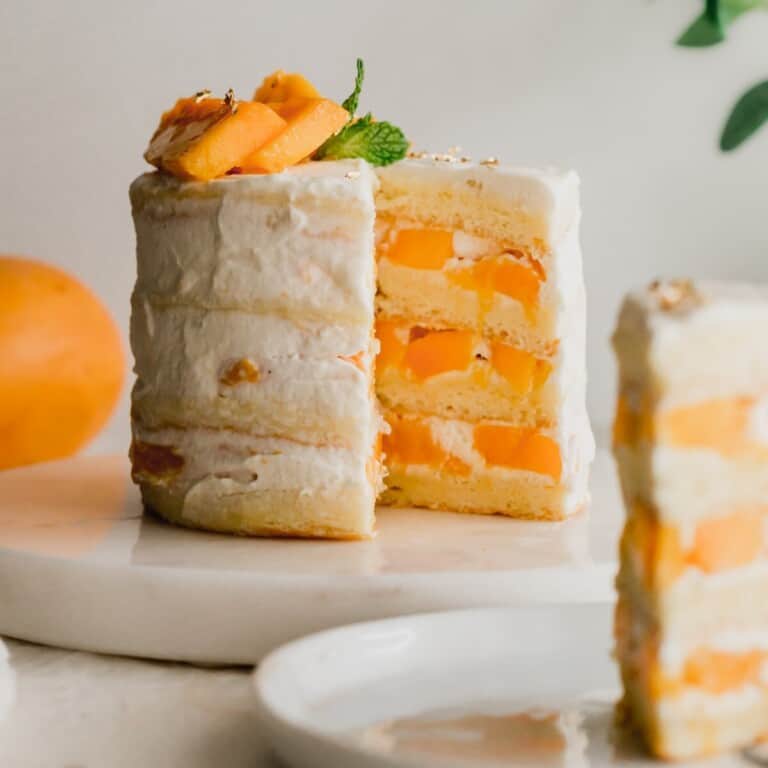 Mini Mango Yuzu Chantilly Cake | Sift & Simmer