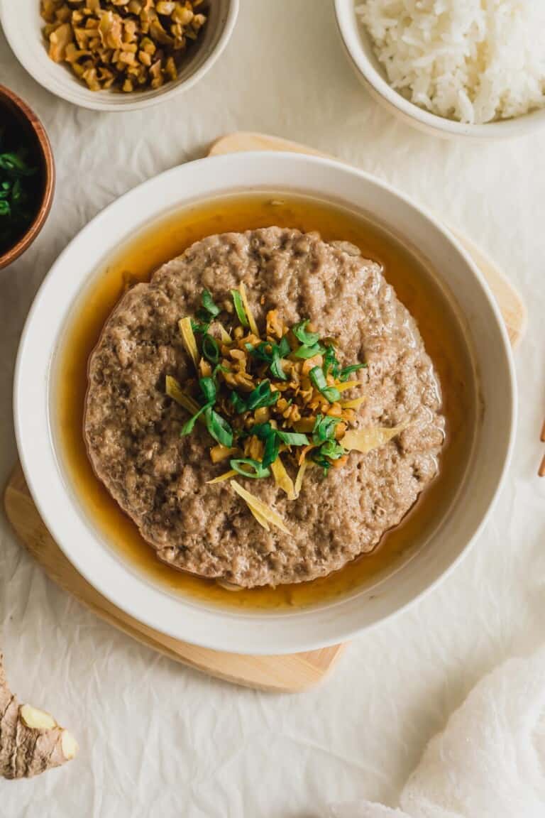 Chinese Steamed Pork Patty (Yuk Beng 蒸肉餅) | Sift & Simmer