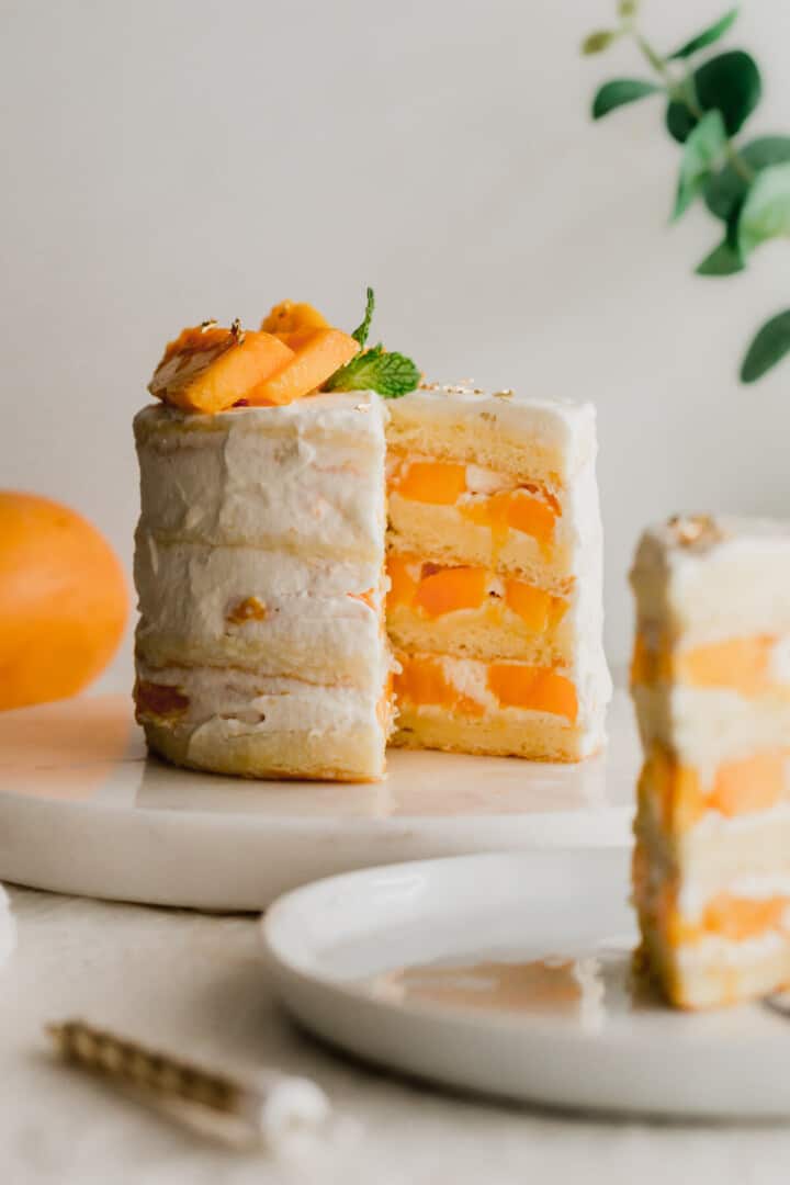 Mini Mango Yuzu Chantilly Cake | Sift & Simmer