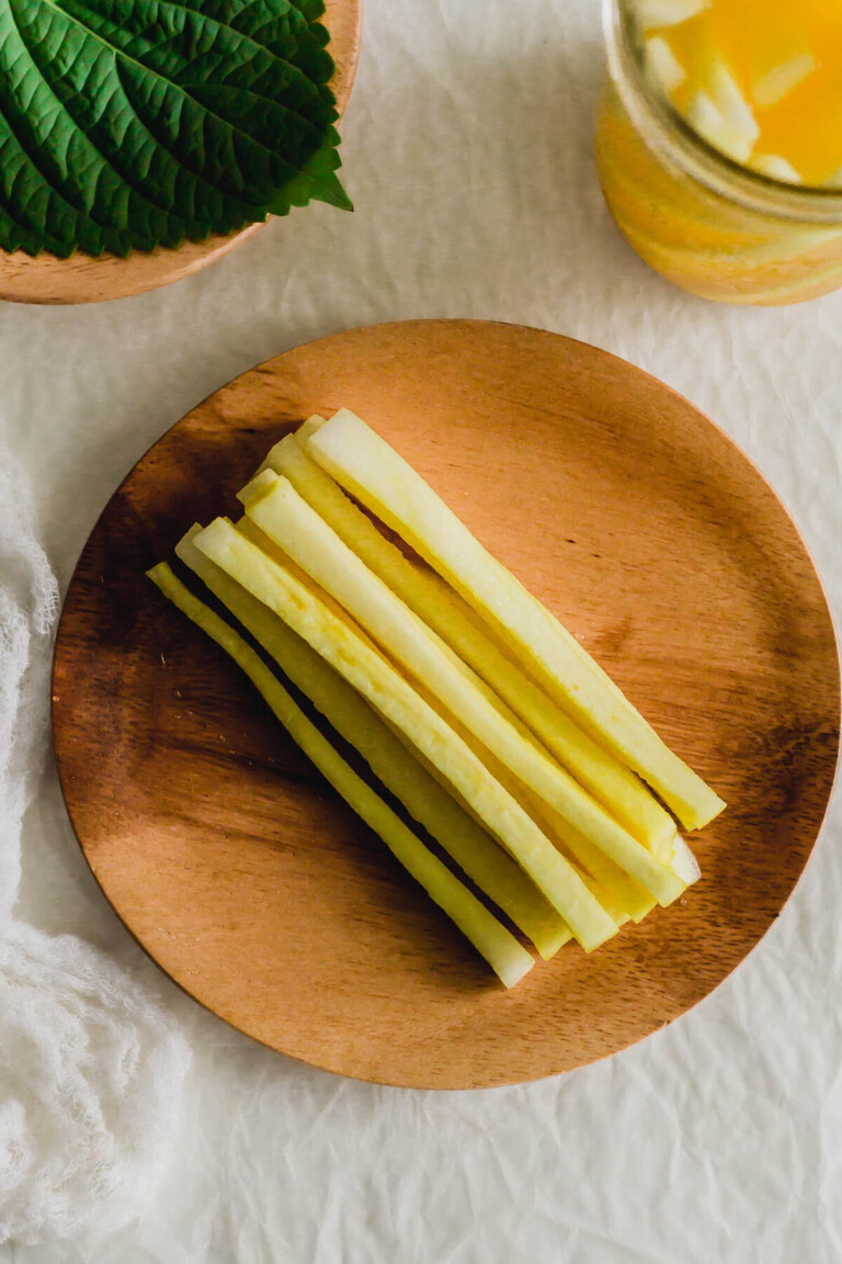 Easy Korean Yellow Pickled Radish (Danmuji) | Sift & Simmer