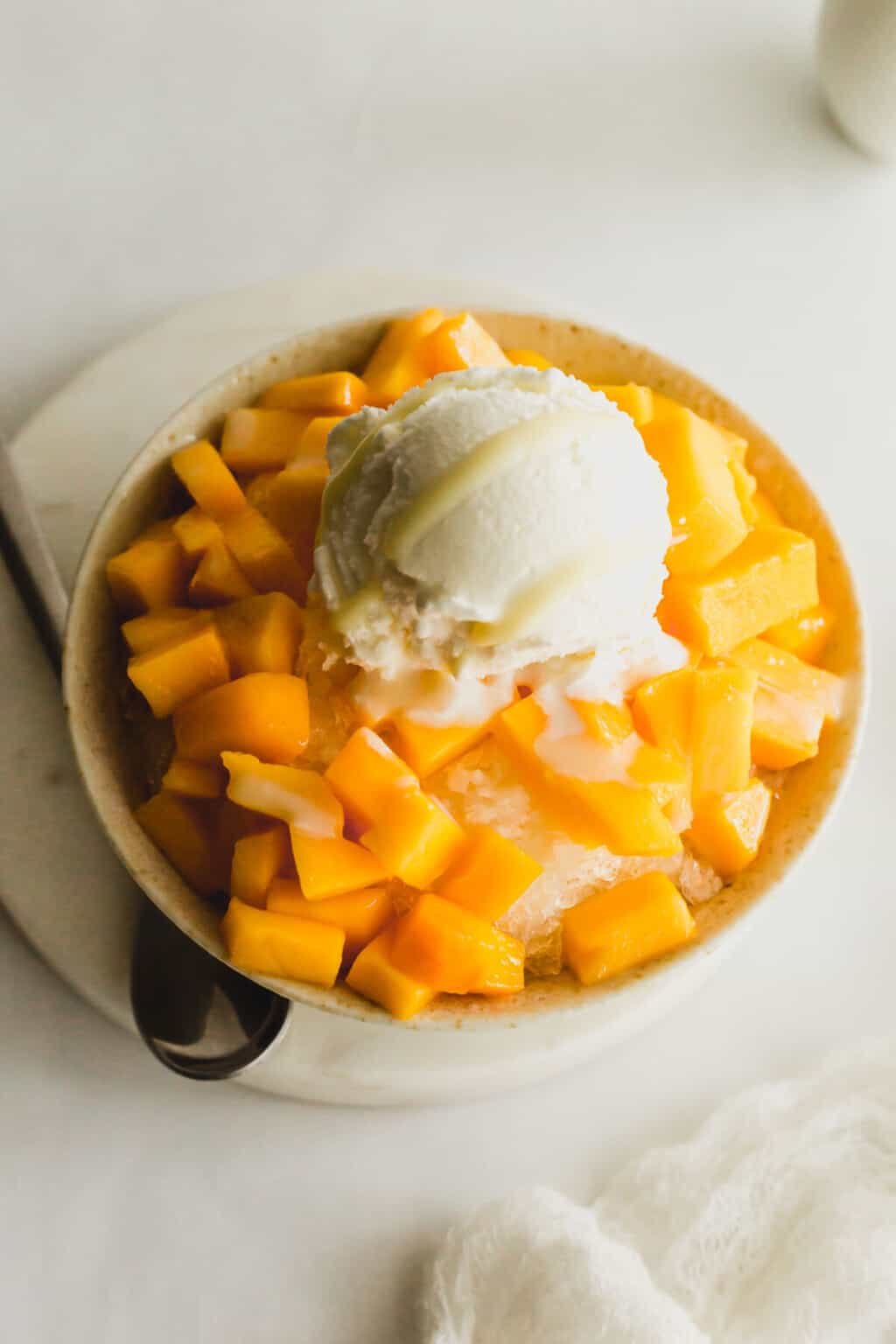 Mango Shaved Ice (Mango Bingsu) | Sift & Simmer