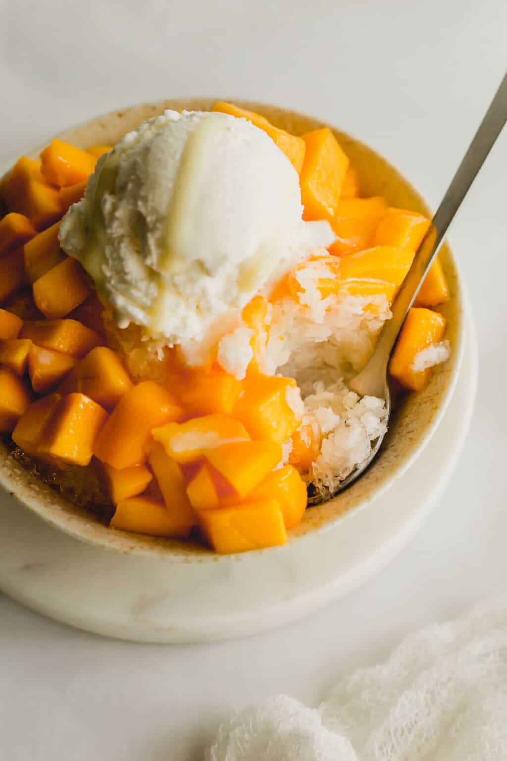 Mango Shaved Ice (Mango Bingsu) | Sift & Simmer