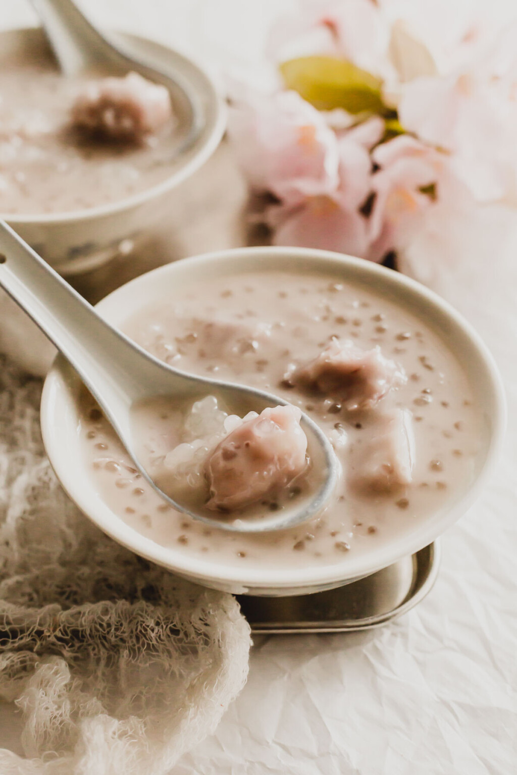 Taro Coconut Sago Dessert Soup | Sift & Simmer