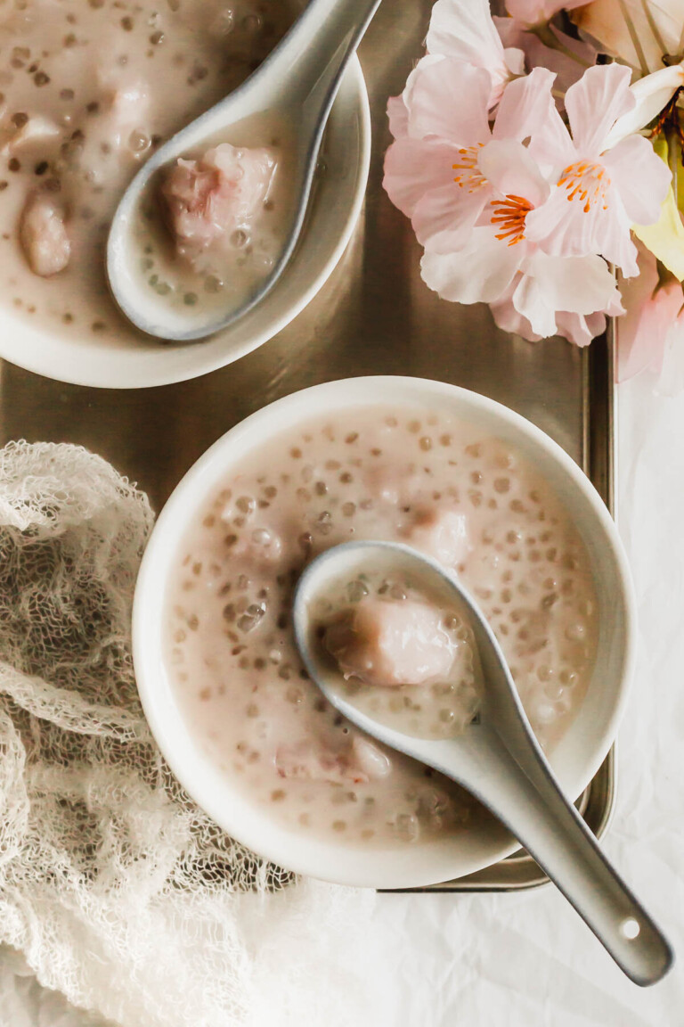 Taro Coconut Sago Dessert Soup | Sift & Simmer