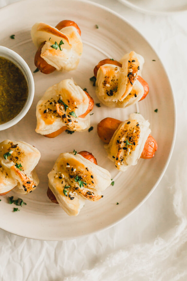 Furikake Mini Sausage Puff Pastries | Sift & Simmer