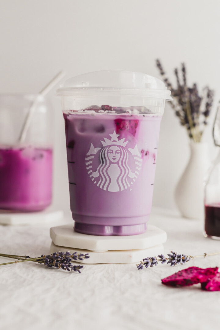 Iced Lavender Oat Milk with Dragonfruit (Starbucks Dupe) | Sift & Simmer