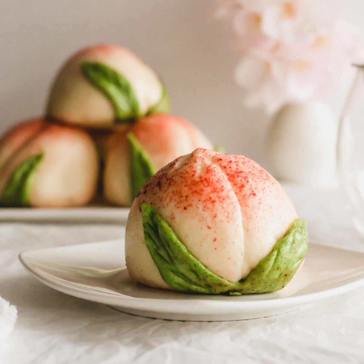 Longevity Peach Buns (壽桃包) | Sift & Simmer