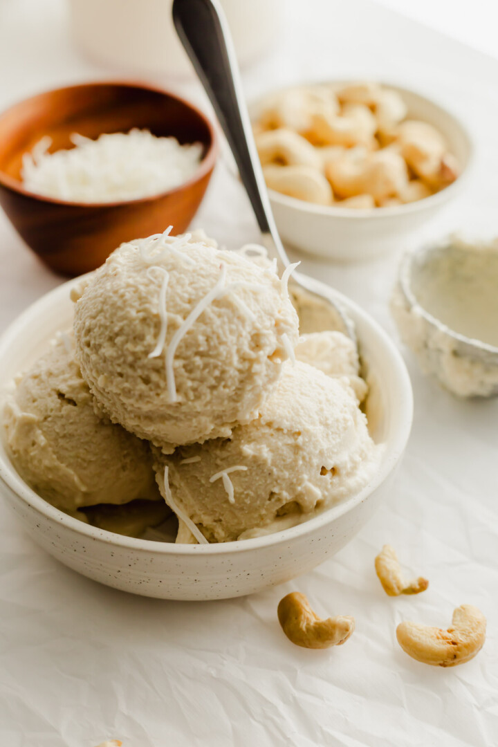 Coconut Cashew Ice Cream (Using Ninja Creami) | Sift & Simmer