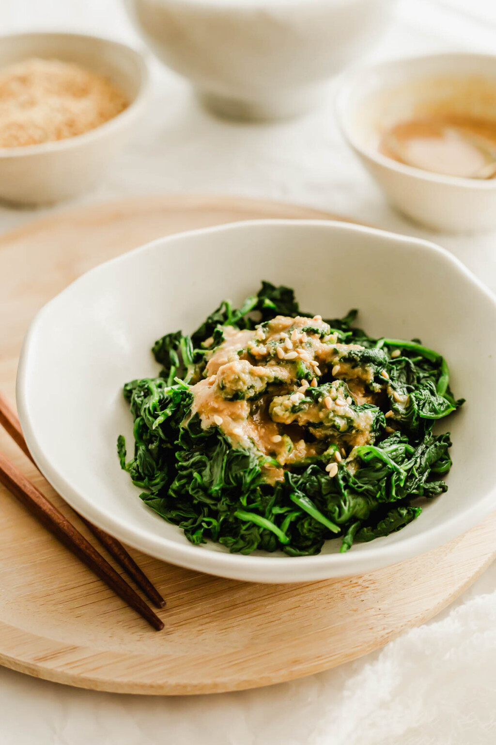 Japanese Spinach with Creamy Sesame (Goma-ae) | Sift & Simmer