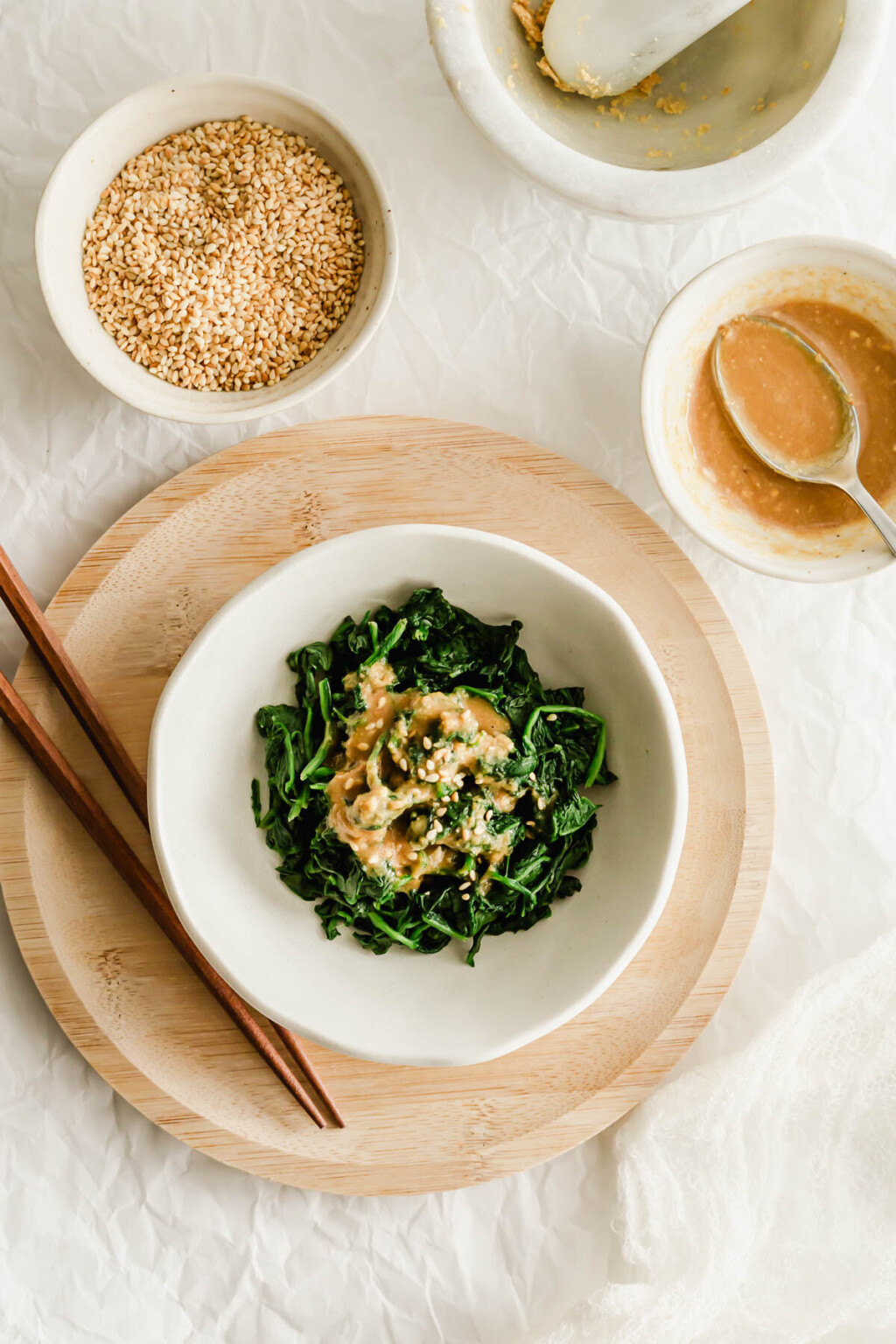 Japanese Spinach with Creamy Sesame (Goma-ae) | Sift & Simmer
