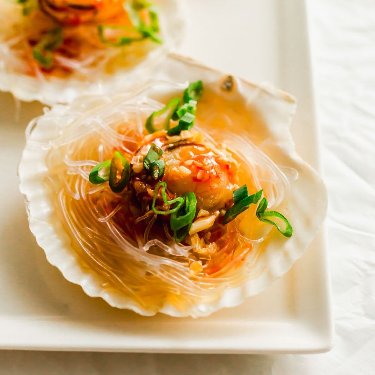 Chinese-Style Steamed Scallops with Vermicelli | Sift & Simmer