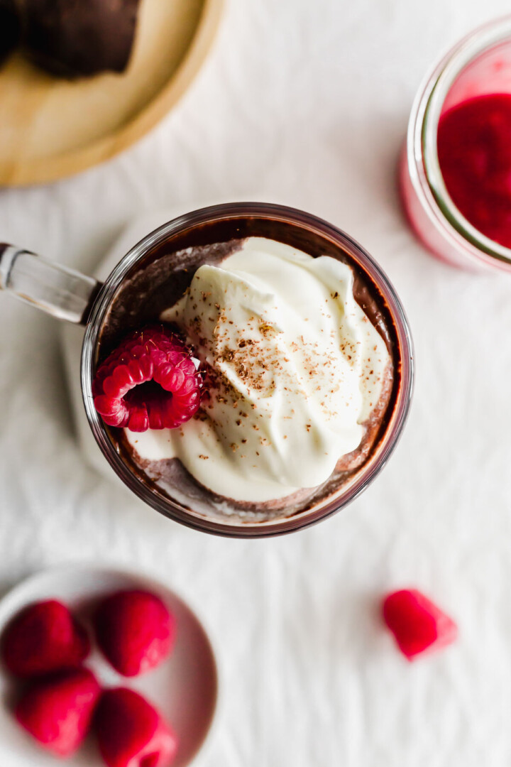 Raspberry Hot Chocolate | Sift & Simmer