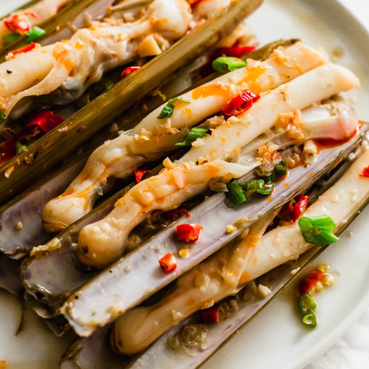 Chinese-Style Razor Clams with Garlic | Sift & Simmer